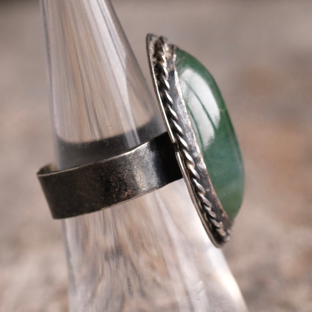 Vintage Sterling Jade Roper Ring 6.75 – American Decay