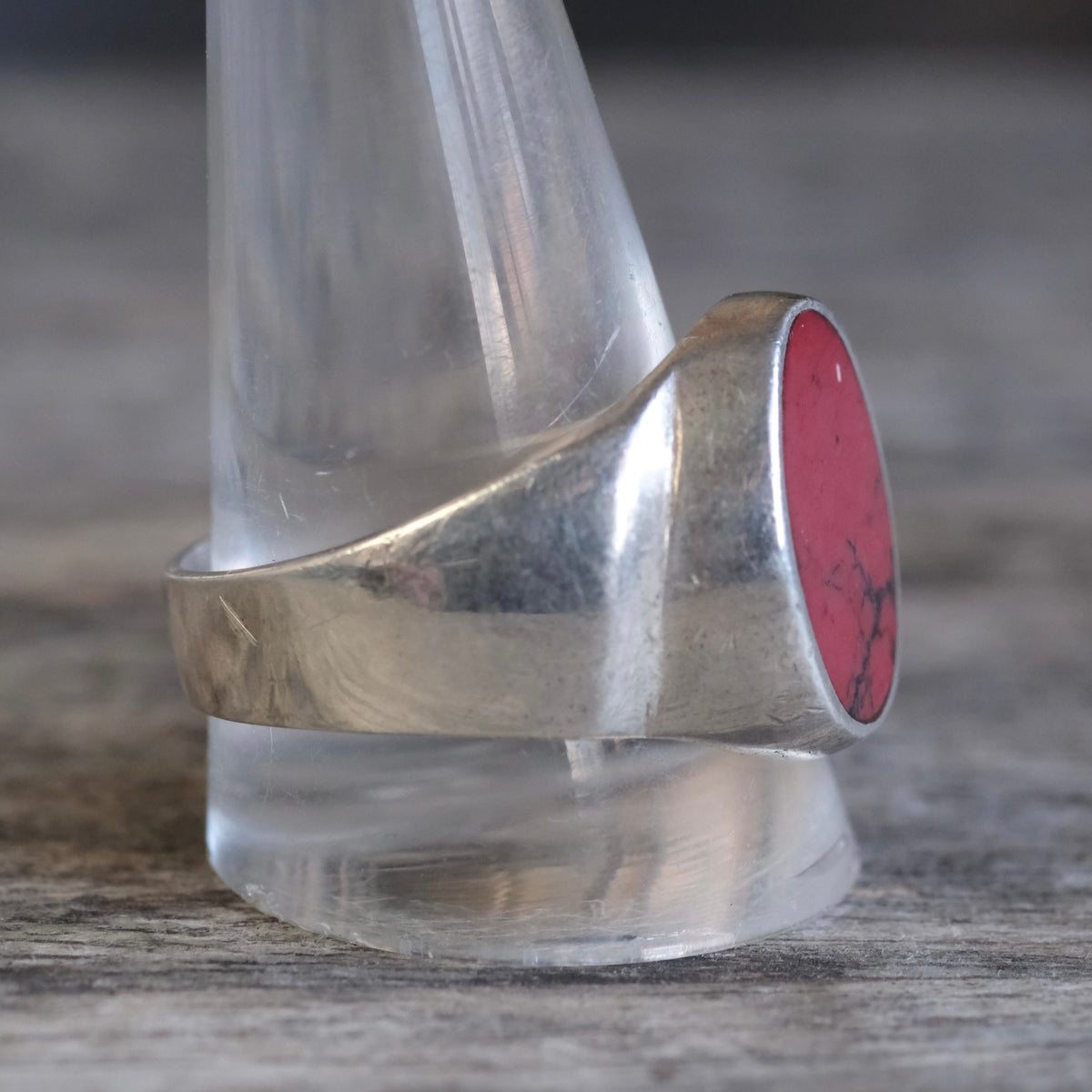 Vintage Sterling Red Jasper Signet Ring 13.5 – American Decay