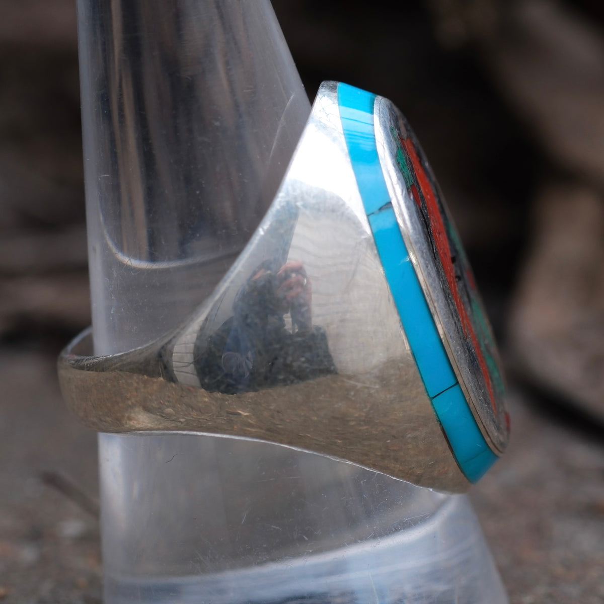 Vintage Sterling Inlaid Cardinal Ring 10.25 – American Decay