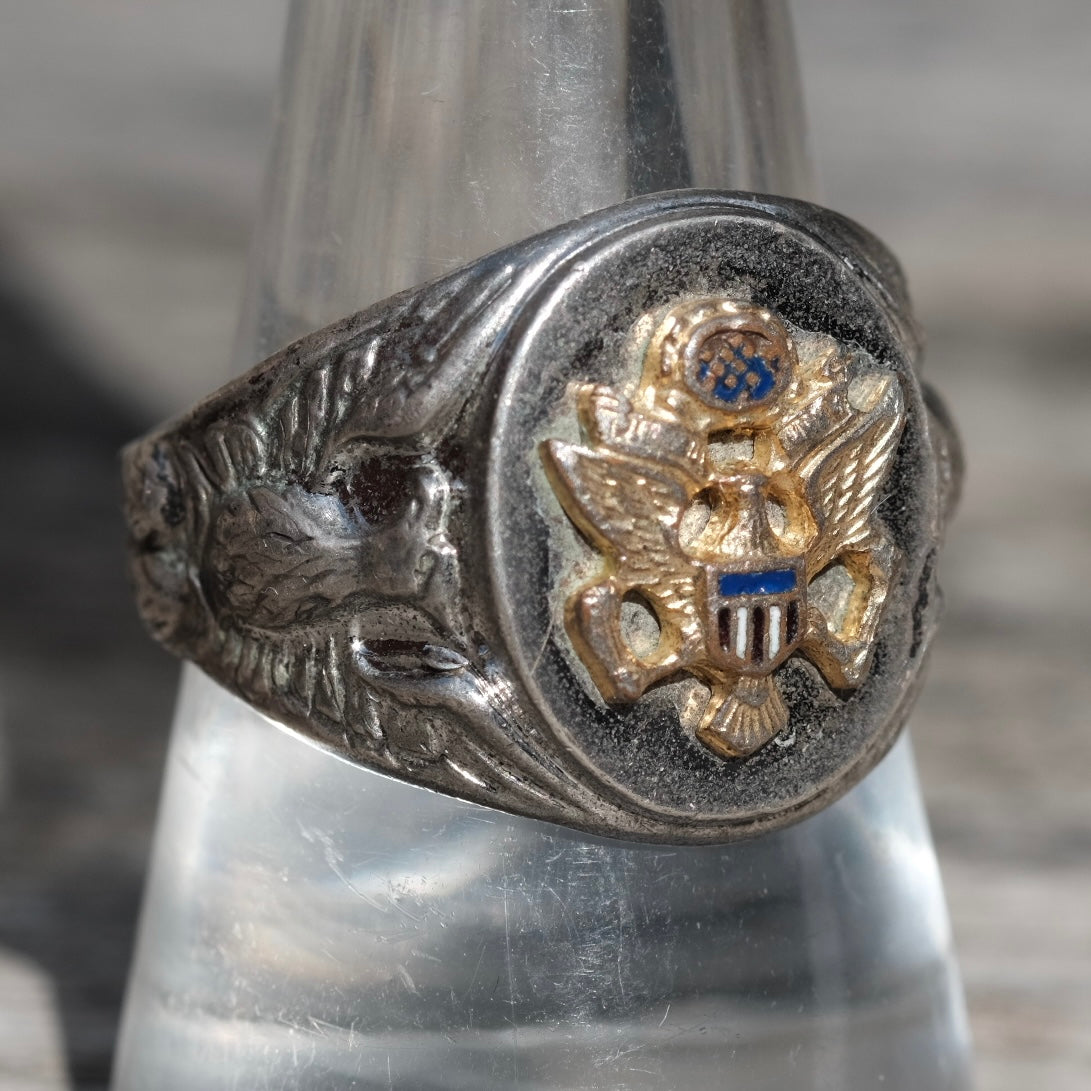 Vintage Sterling Army Signet Ring 9 – American Decay